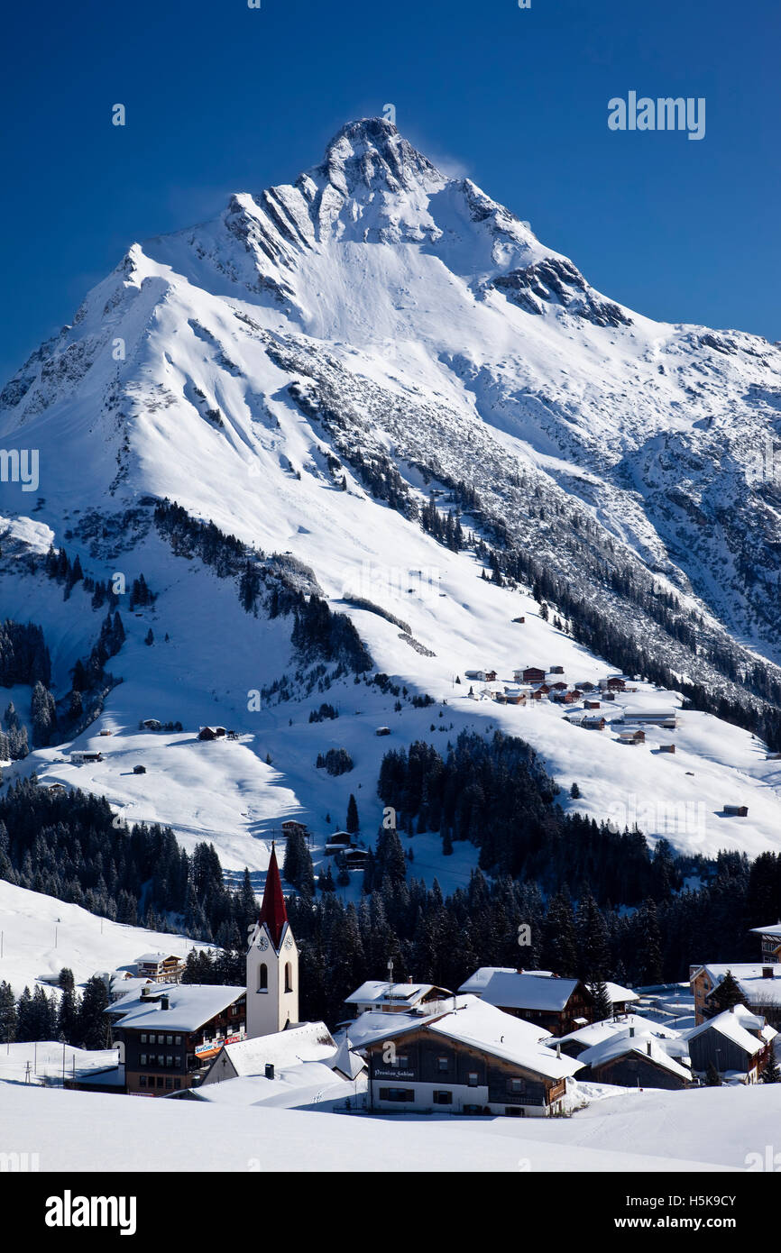 Warth village in winter, Vorarlberg, Austria, Europe Stock Photo - Alamy