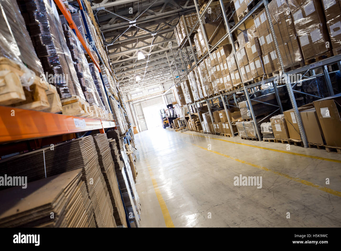Interior of a modern warehouse Stock Photo - Alamy