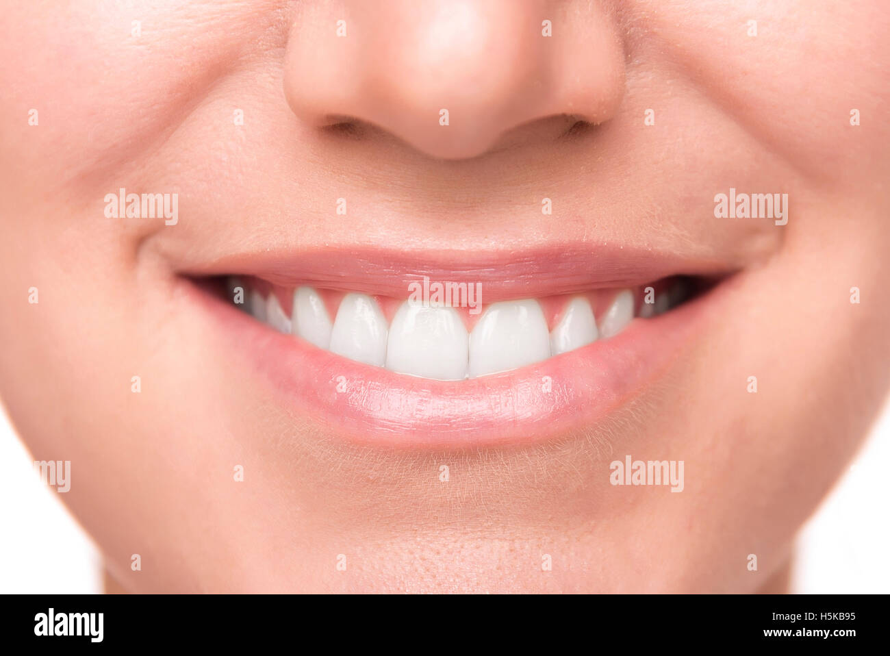 Smile with white healthy teeth. Close Up photo Stock Photo - Alamy