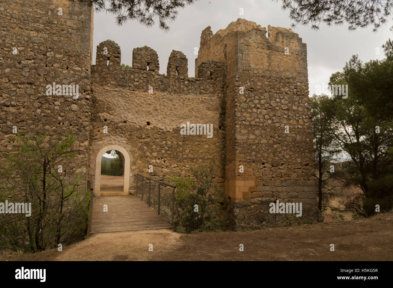 Anento castle (14th century). Zaragoza province. Spain Stock Photo - Alamy