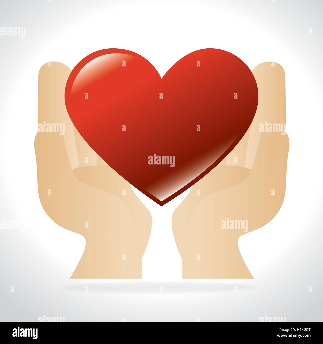 hands human with heart Stock Vector Image & Art - Alamy