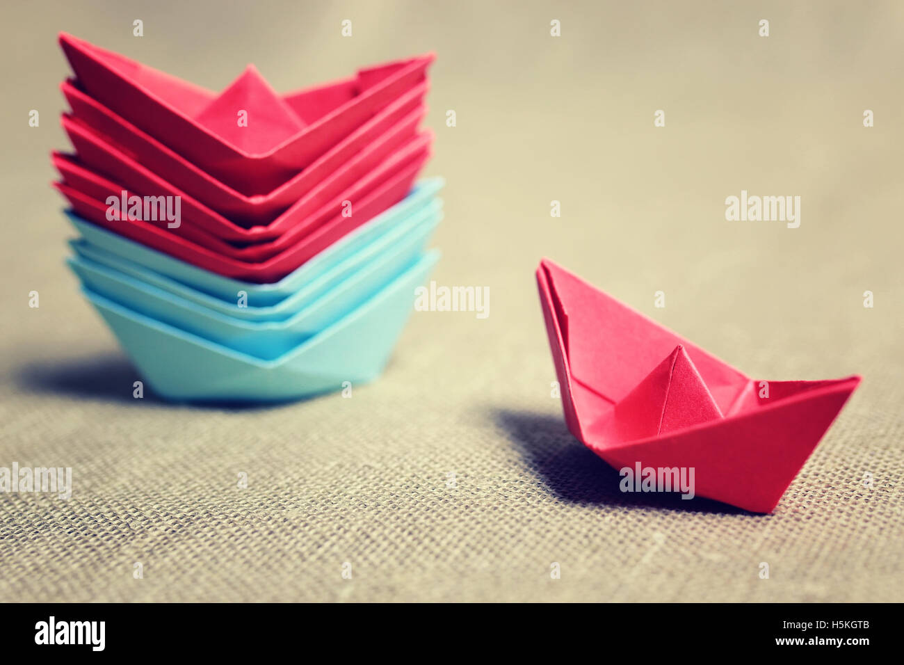 colored paper boats Stock Photo - Alamy