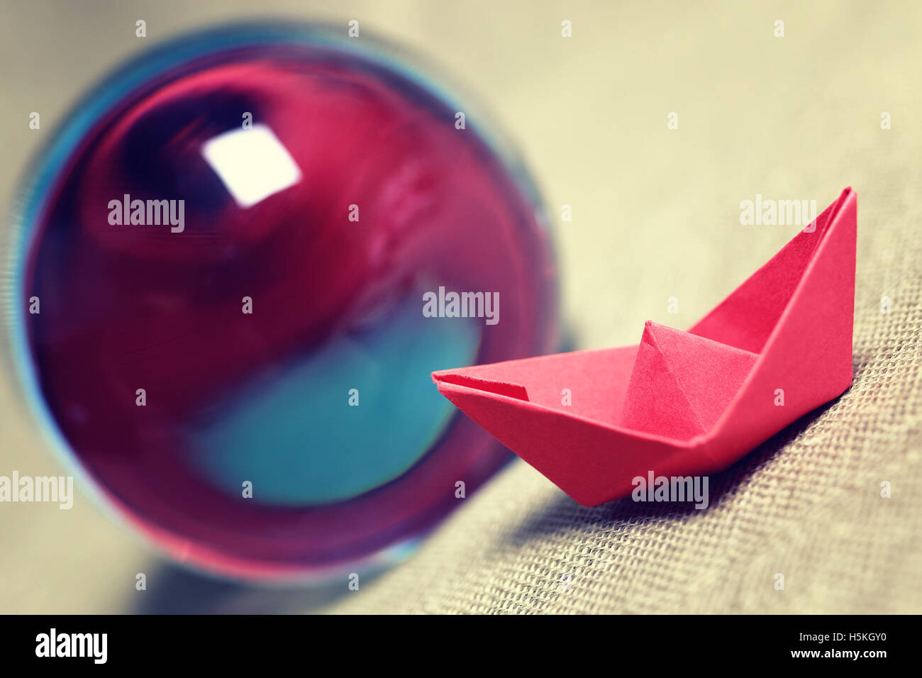 colored paper boats Stock Photo - Alamy