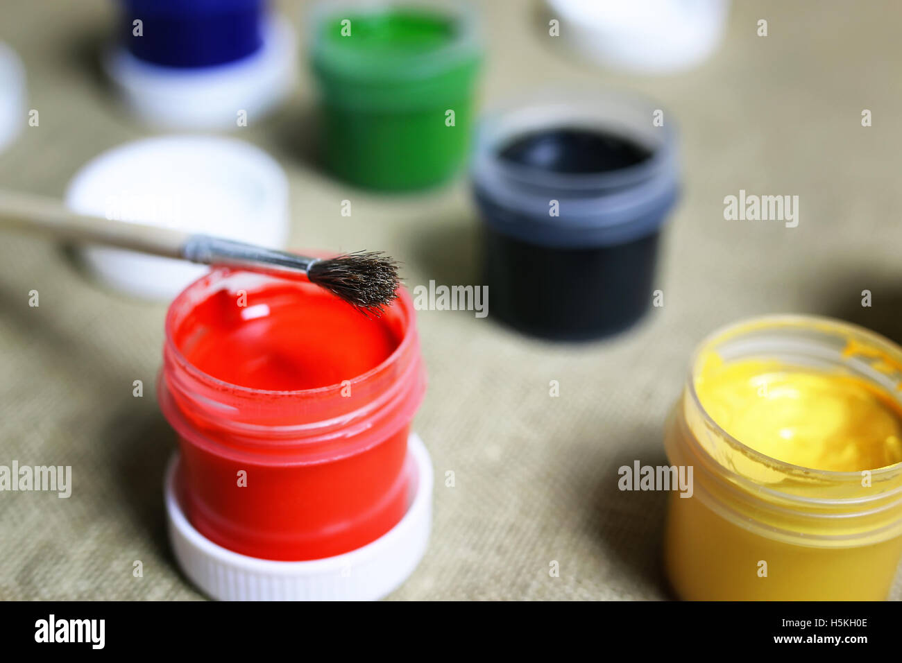 set of paint cans Stock Photo - Alamy