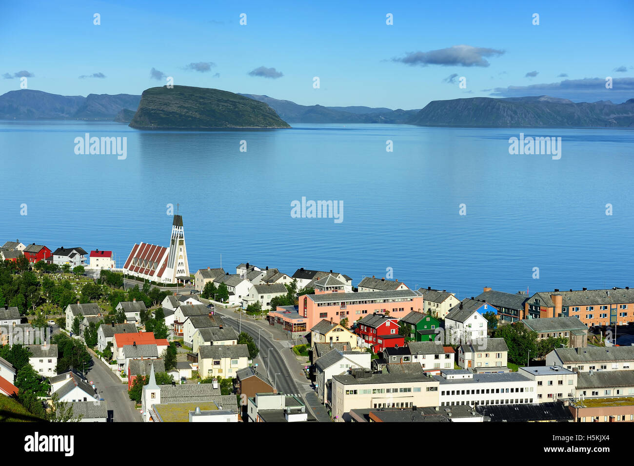 view of Hammerfest City, Finnmark, Norway Stock Photo - Alamy