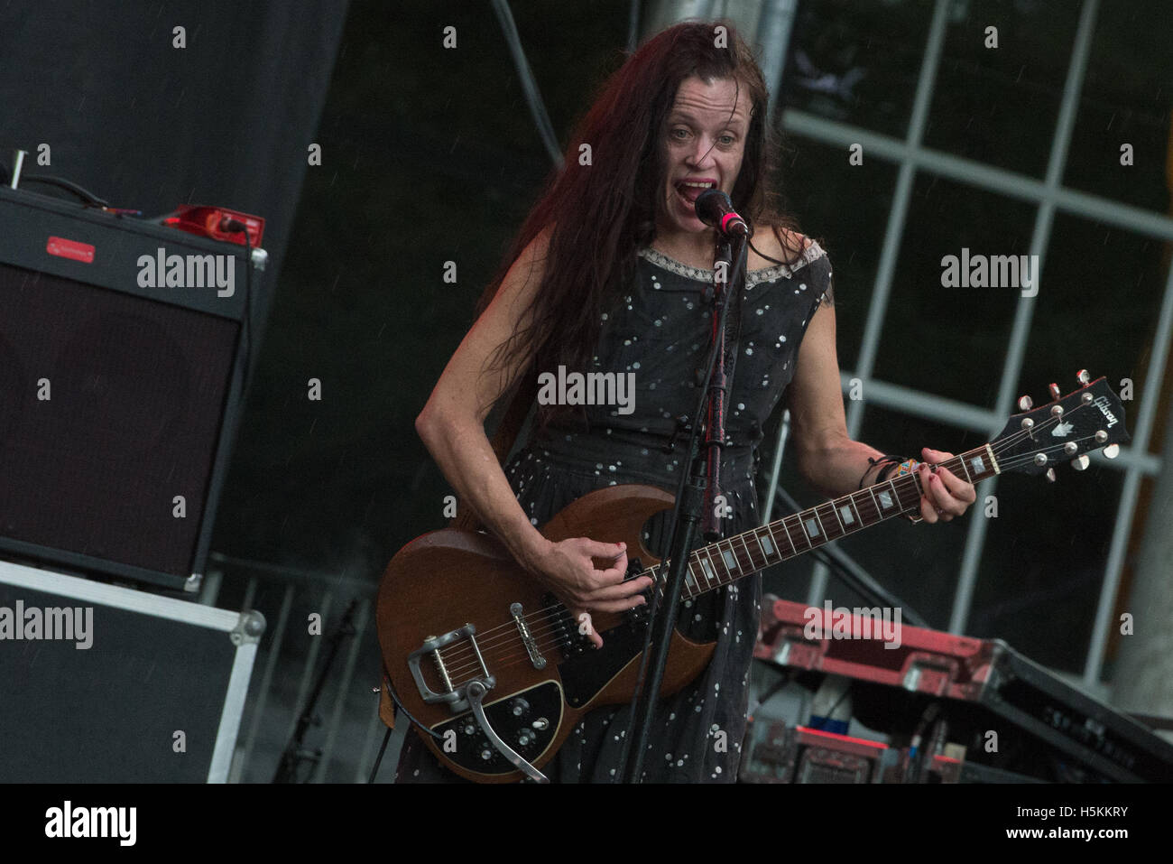 Kat Bjelland of Babes in Toyland performs at Bumbershoot festival on ...
