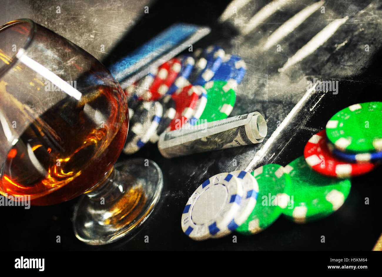 scratch photo concept addiction cocaine alcohol glass drug Stock Photo ...