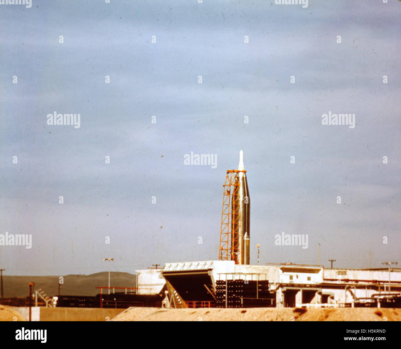 A photograph from the Atlas Collection showing an engineer in a control ...