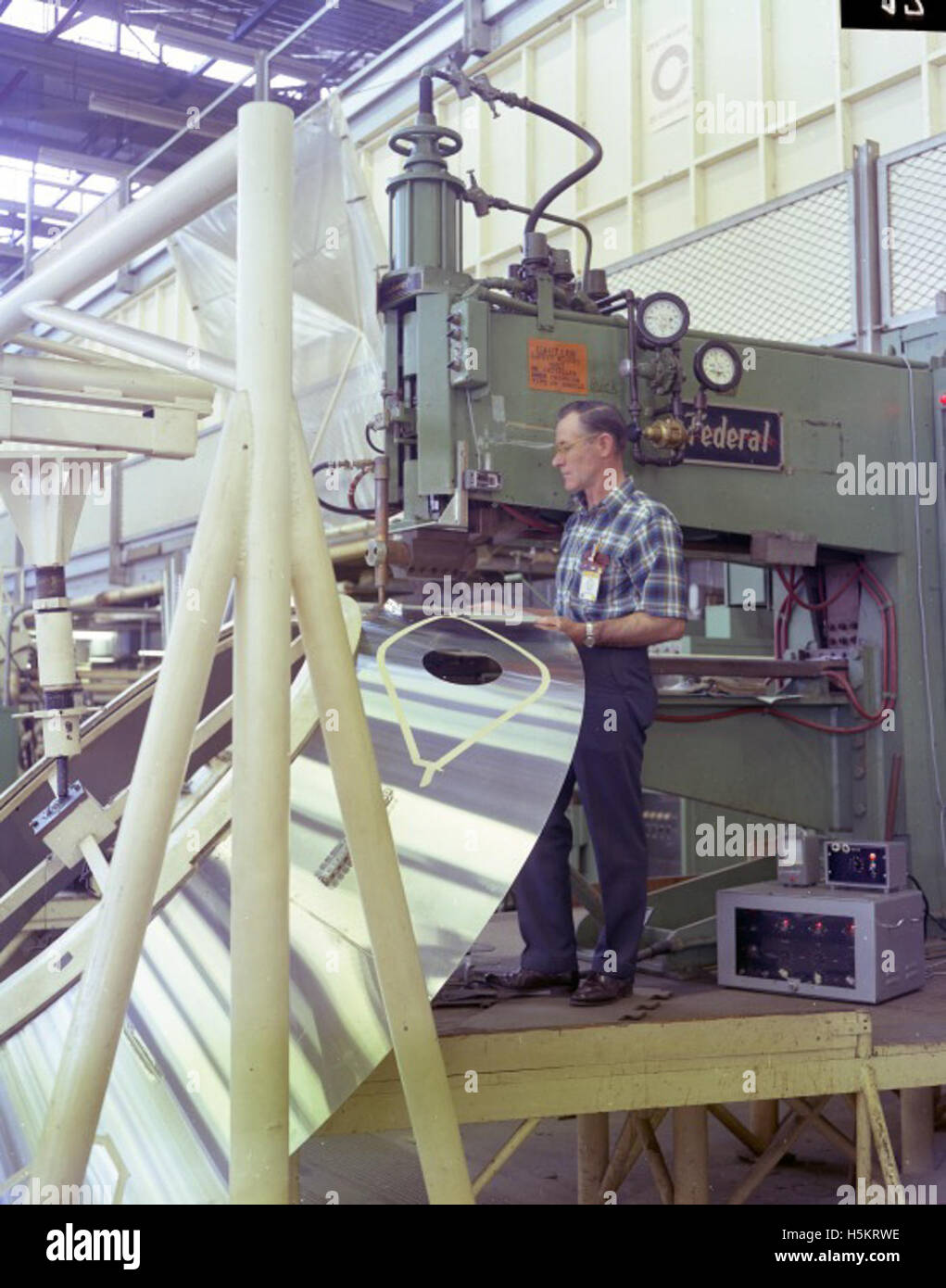 An image from the Atlas Collection showing the installation of a rocket ...