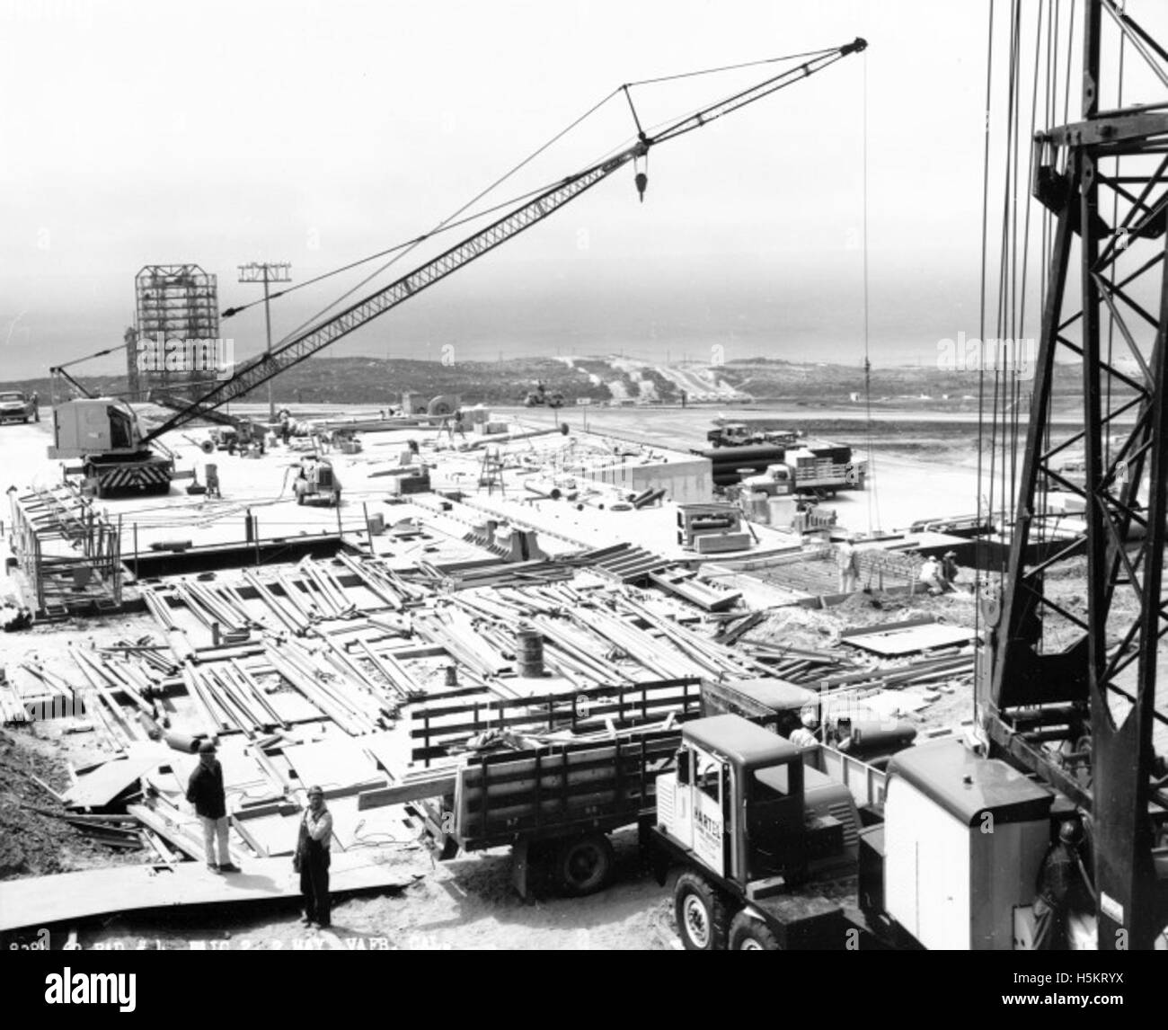Photograph from the Atlas Collection showing a military vehicle convoy ...