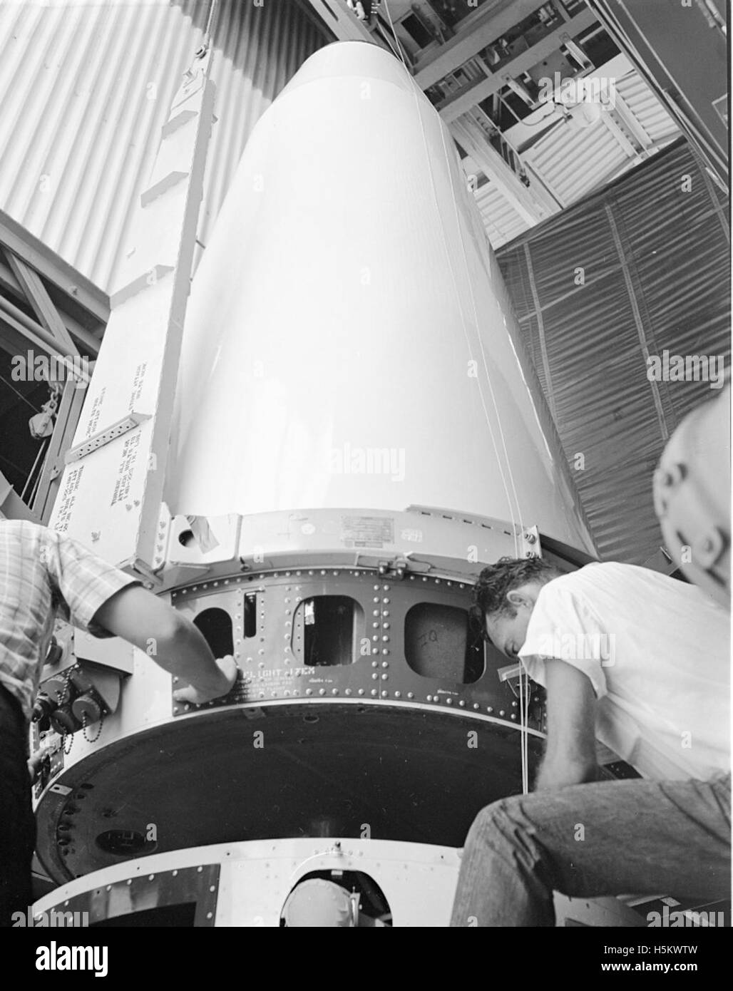 Atlas 111D Details Mating of Agena Space Craft to LAC Stock Photo - Alamy