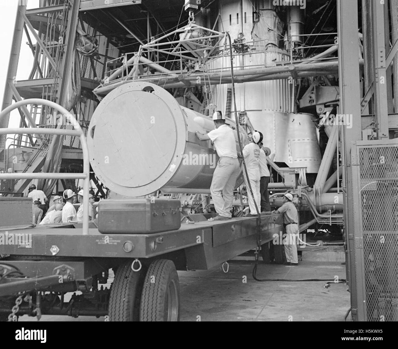 A negative image from the Atlas Collection showing the launch of a ...