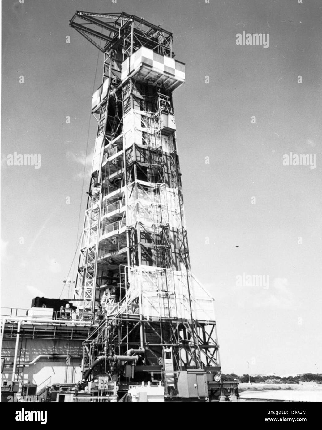 A photograph from the Atlas Negative Collection showing a rocket launch ...