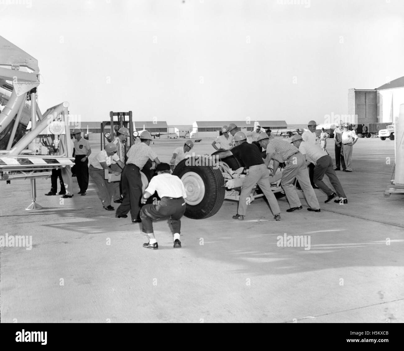 Photograph from the Atlas Negative Collection showing a military radar ...