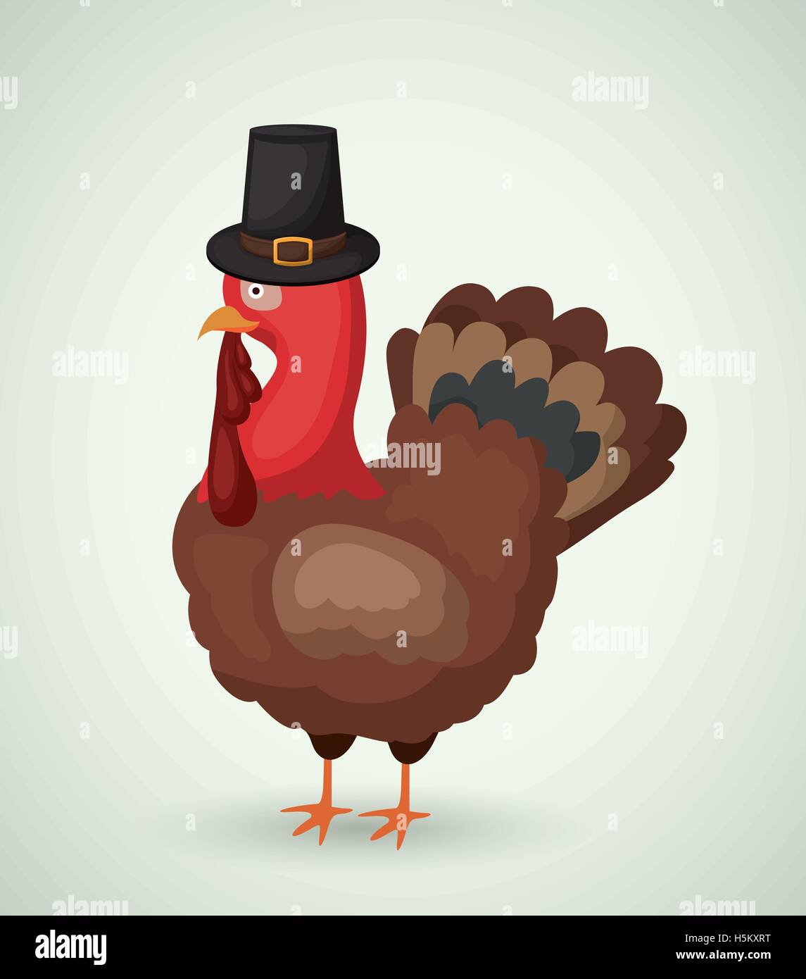 Turkey with hat of Thanks given design Stock Vector Image & Art - Alamy