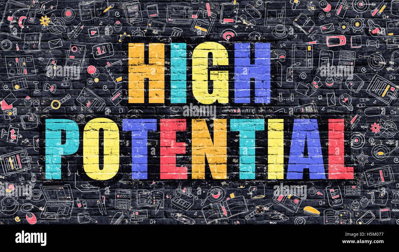 High Potential in Multicolor. Doodle Design Stock Photo - Alamy