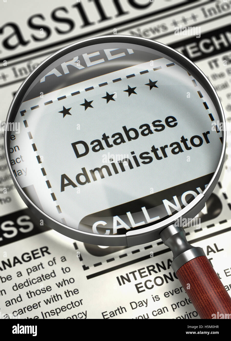 Database Administrator Wanted. 3D Stock Photo - Alamy