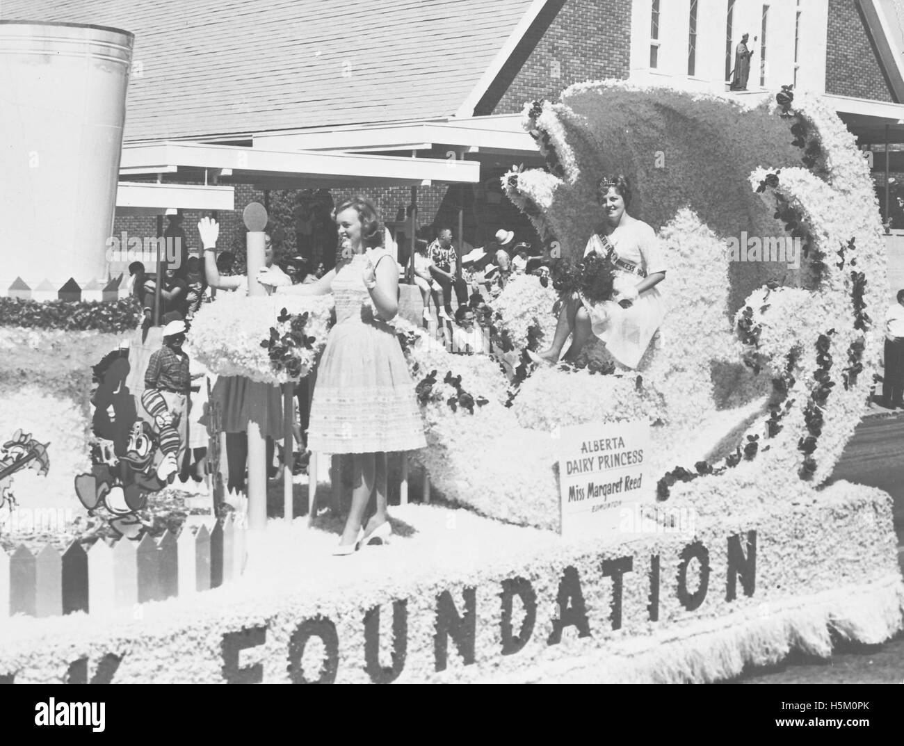 Alberta Dairy Princess, Margaret Reed, on a float in a 274 Stock Photo ...