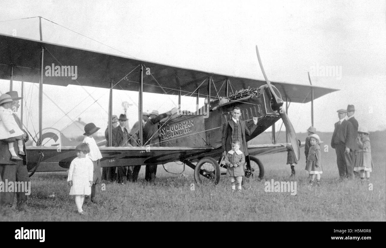 The Curtiss JN-4 Biplane, owned by Canadian aviator Wop May, was a ...