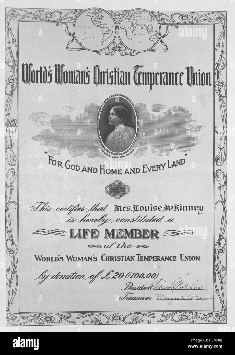Womens christian temperance union hi-res stock photography and images ...