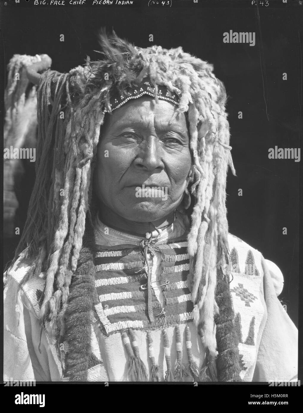 Wide Face Chief of Piikani Nation 269 Stock Photo - Alamy