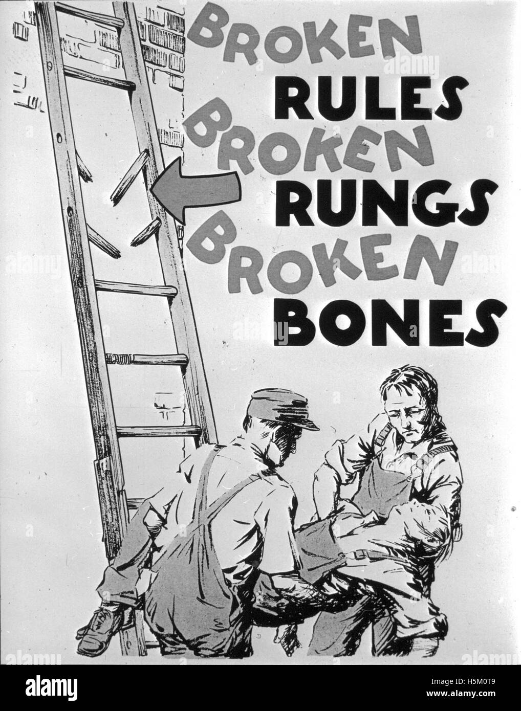 Industrial safety poster Black and White Stock Photos & Images - Alamy