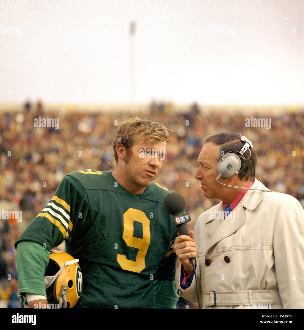 An interview with an unidentified Eskimos player, possibly from the CFL ...