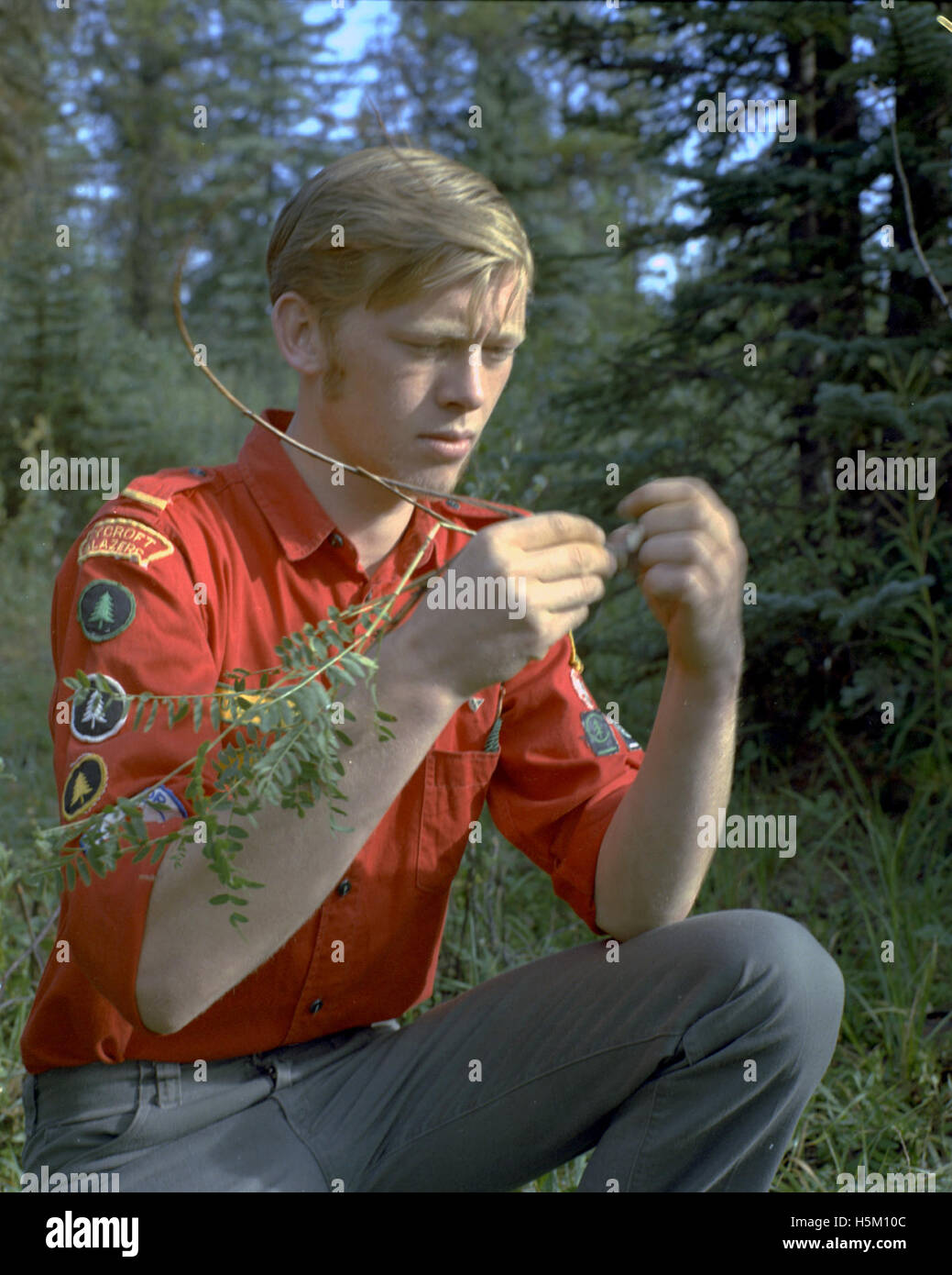 This image shows Junior Forest Wardens in Alberta, Canada, engaged in ...