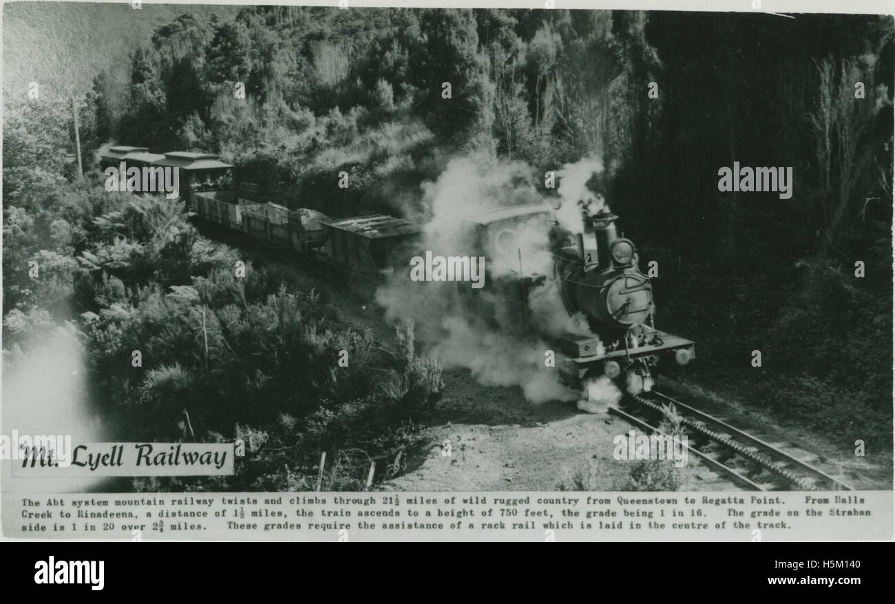 The Mt Lyell Railway, utilizing the Abt system, was a narrow-gauge ...
