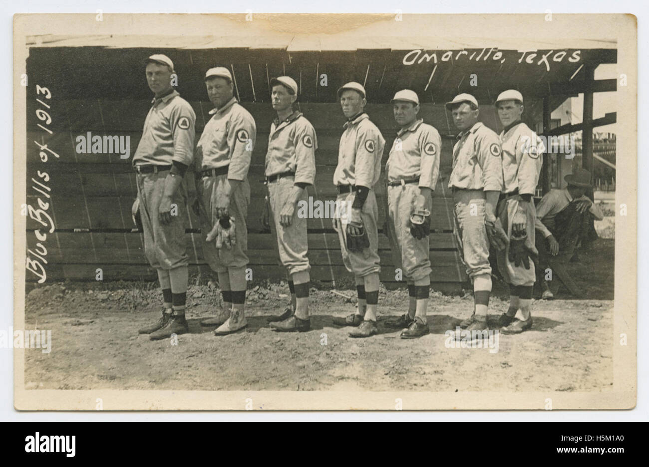 A real photo postcard from Amarillo, Texas, 1913, depicting a group of ...