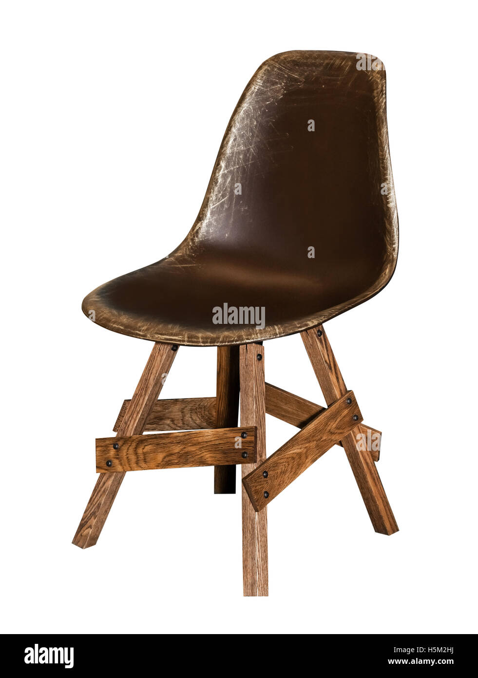Modern wooden chair Stock Photo - Alamy