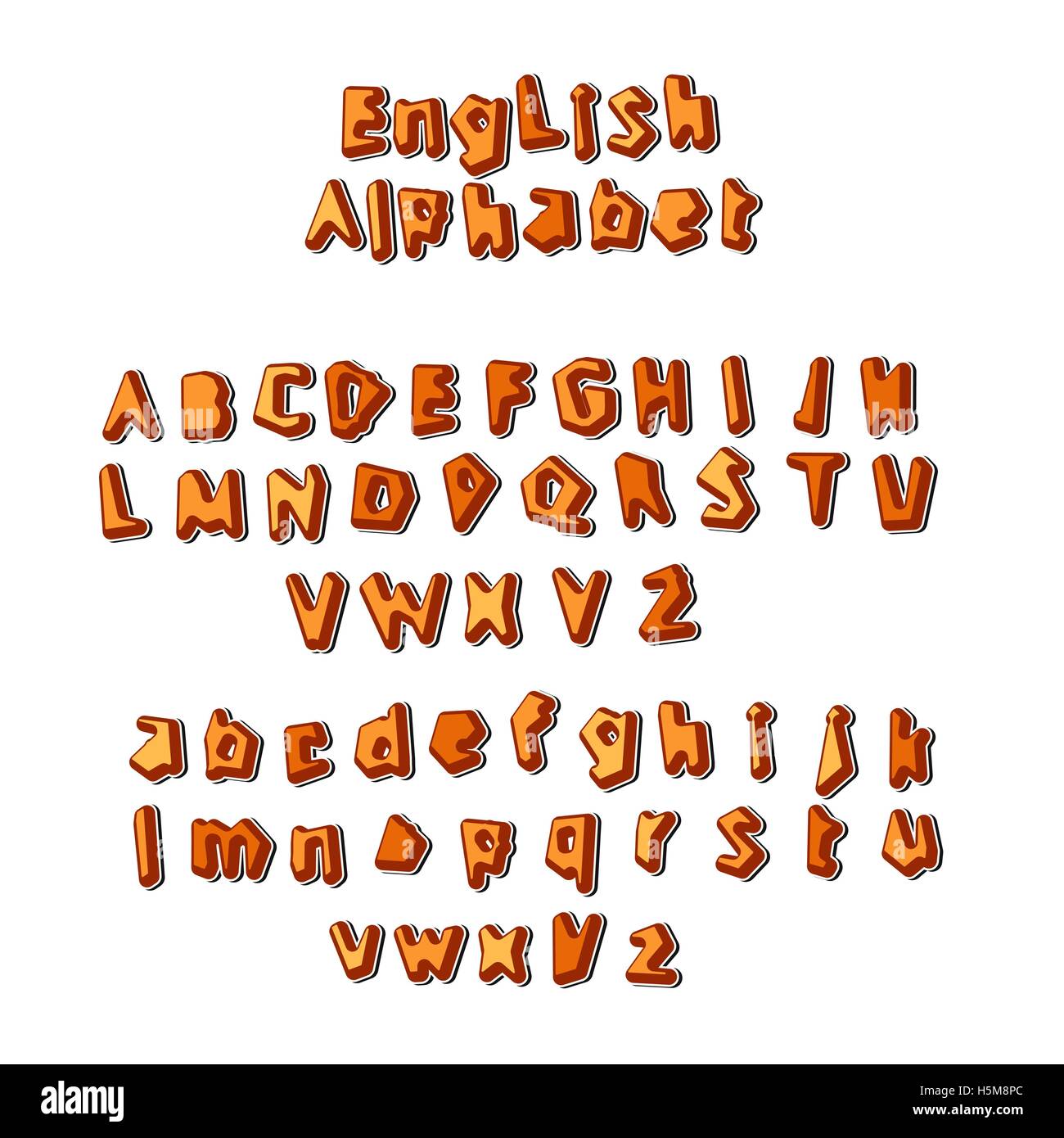 English Alphabet letters set vector illustration Stock Vector Image ...