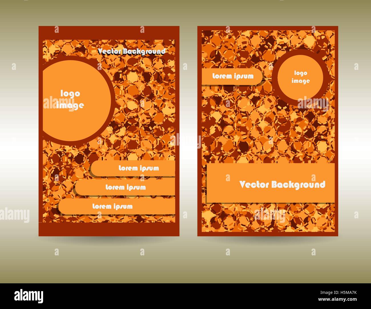 orange color abstract circles background for brochure, cover, booklet ...