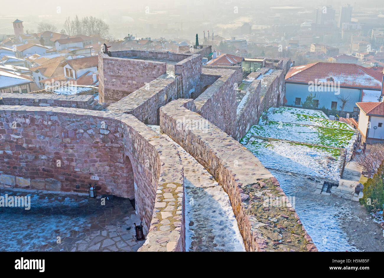 The large citadel complex of Ankara is the famous city landmark ...