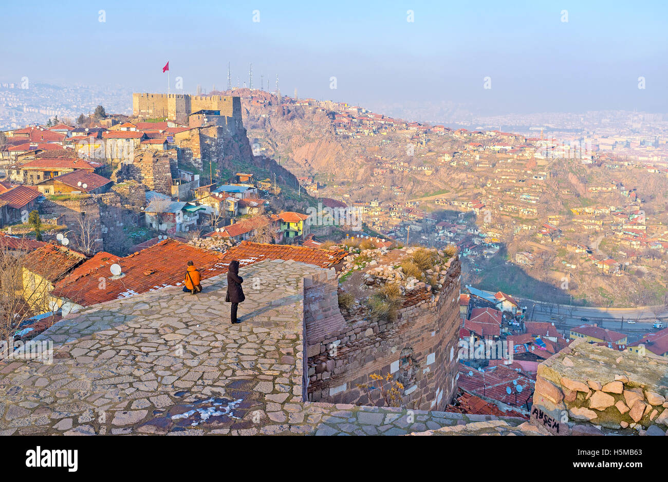 The viewpoint on the top of the tower overlooks the Castle Hill and ...