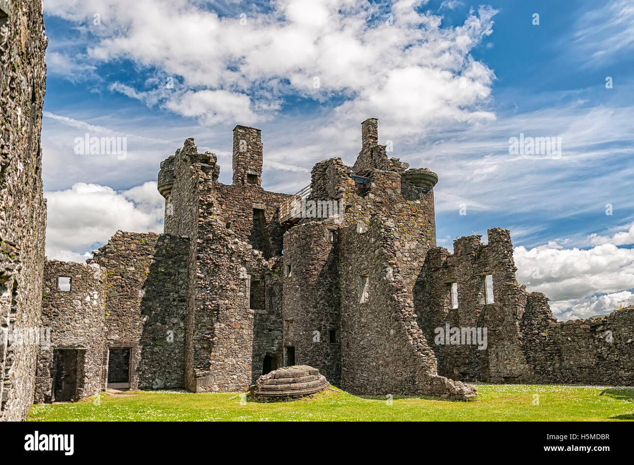 Kilchurn Castle, a ruined 15th century structure on the banks of Loch ...