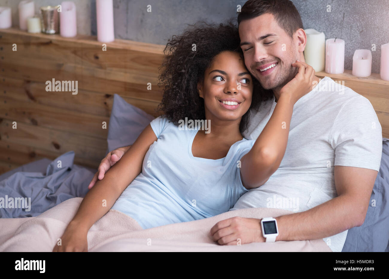 Intimate couple bed hi-res stock photography and images - Alamy