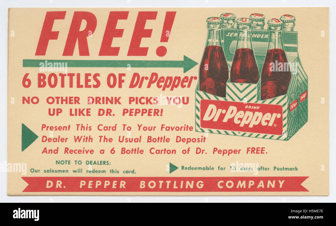 Dr pepper beverage advertising hi-res stock photography and images - Alamy