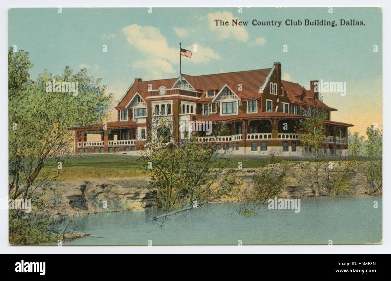 This photograph depicts The New Country Club Building in Dallas, a ...