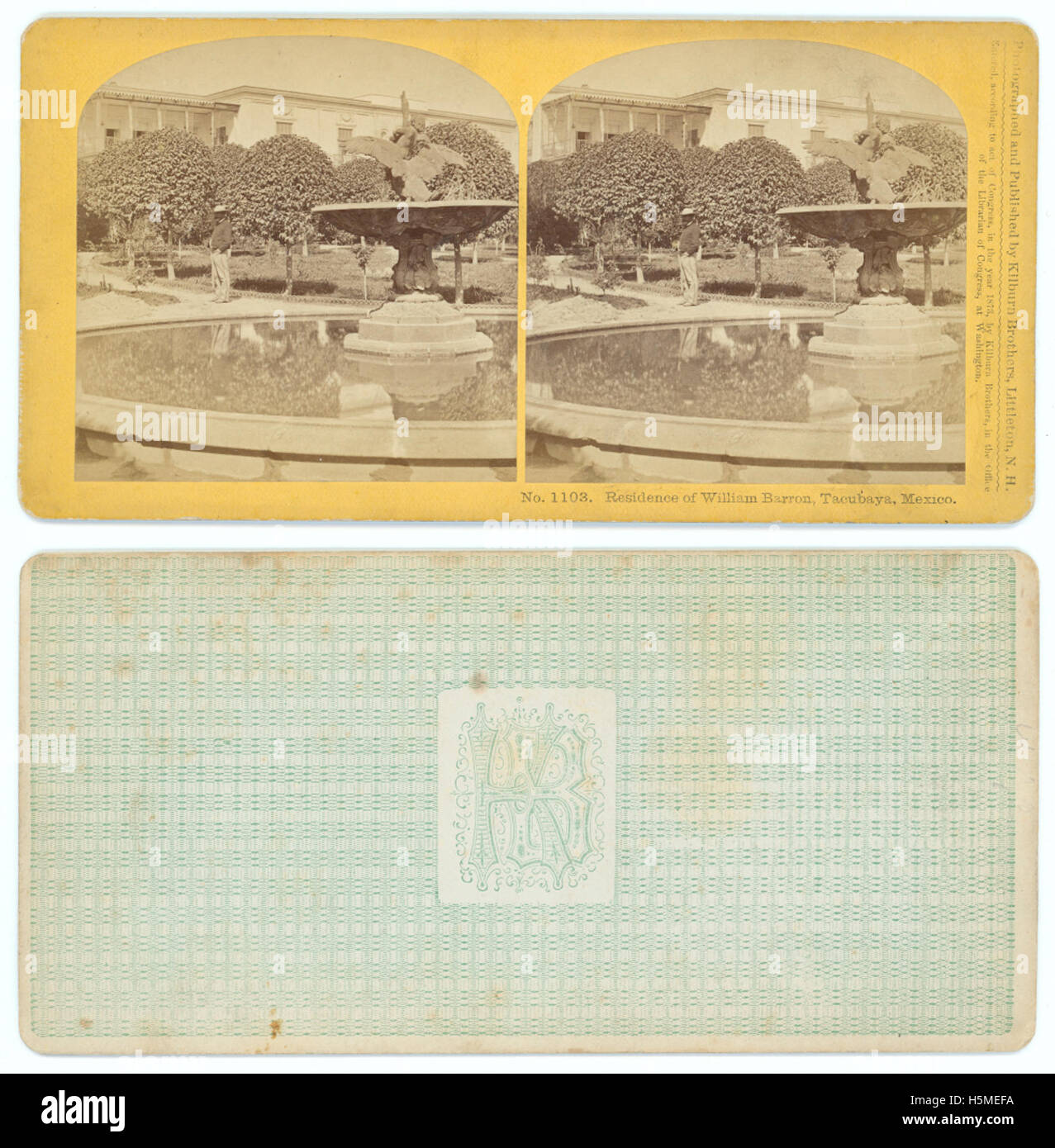 This photograph shows the residence of William Barron in Tacubaya ...