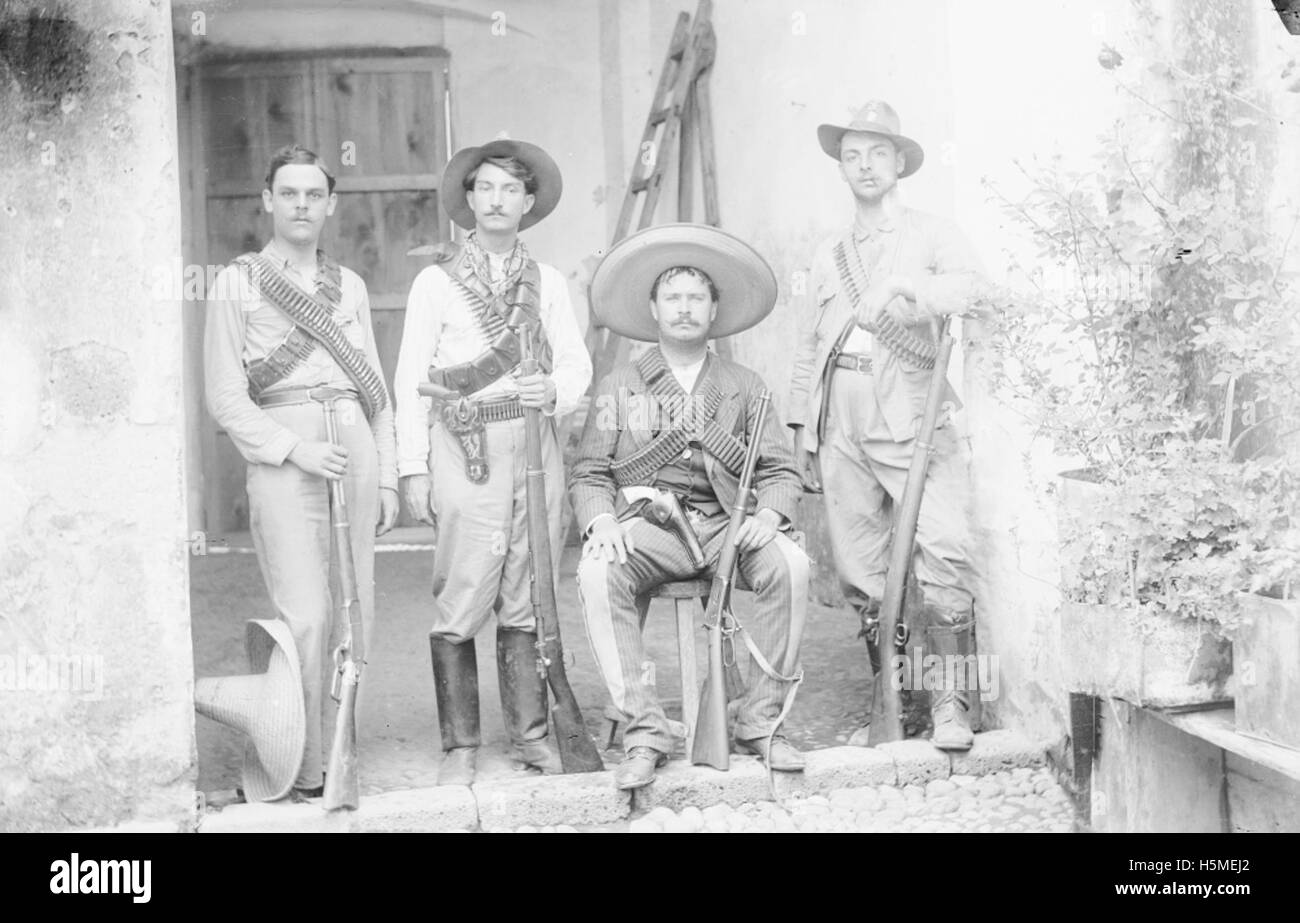 An image depicting a group of revolutionary soldiers from the Mexican ...