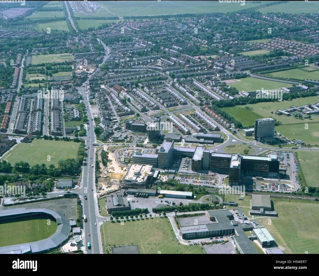 This aerial photograph from 1978 captures the Regent Centre and ...