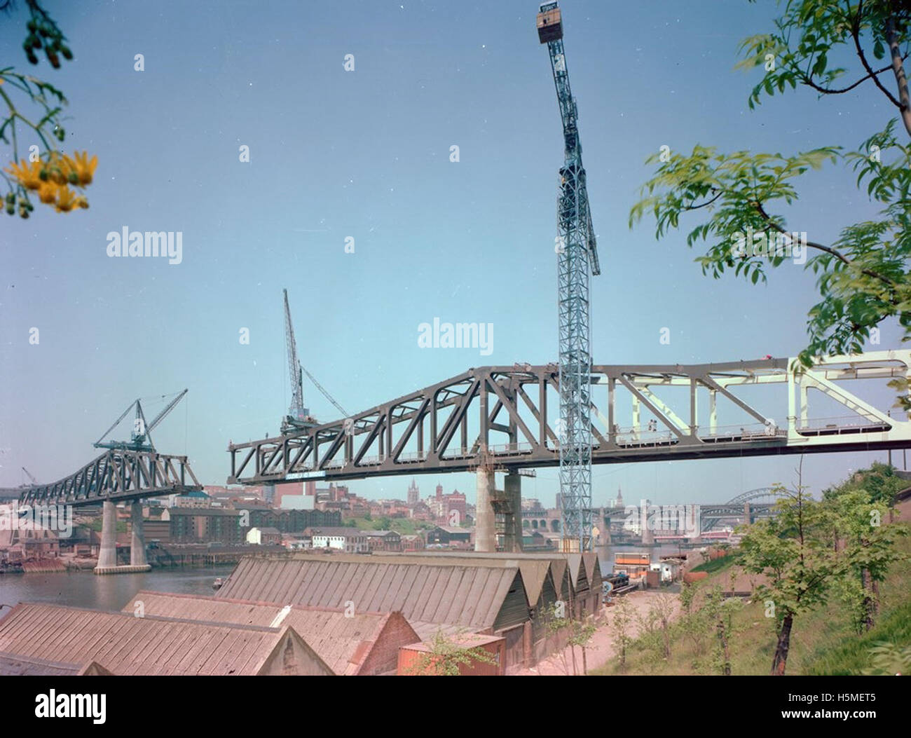Metro Bridge nearing completion, 1978 Stock Photo - Alamy