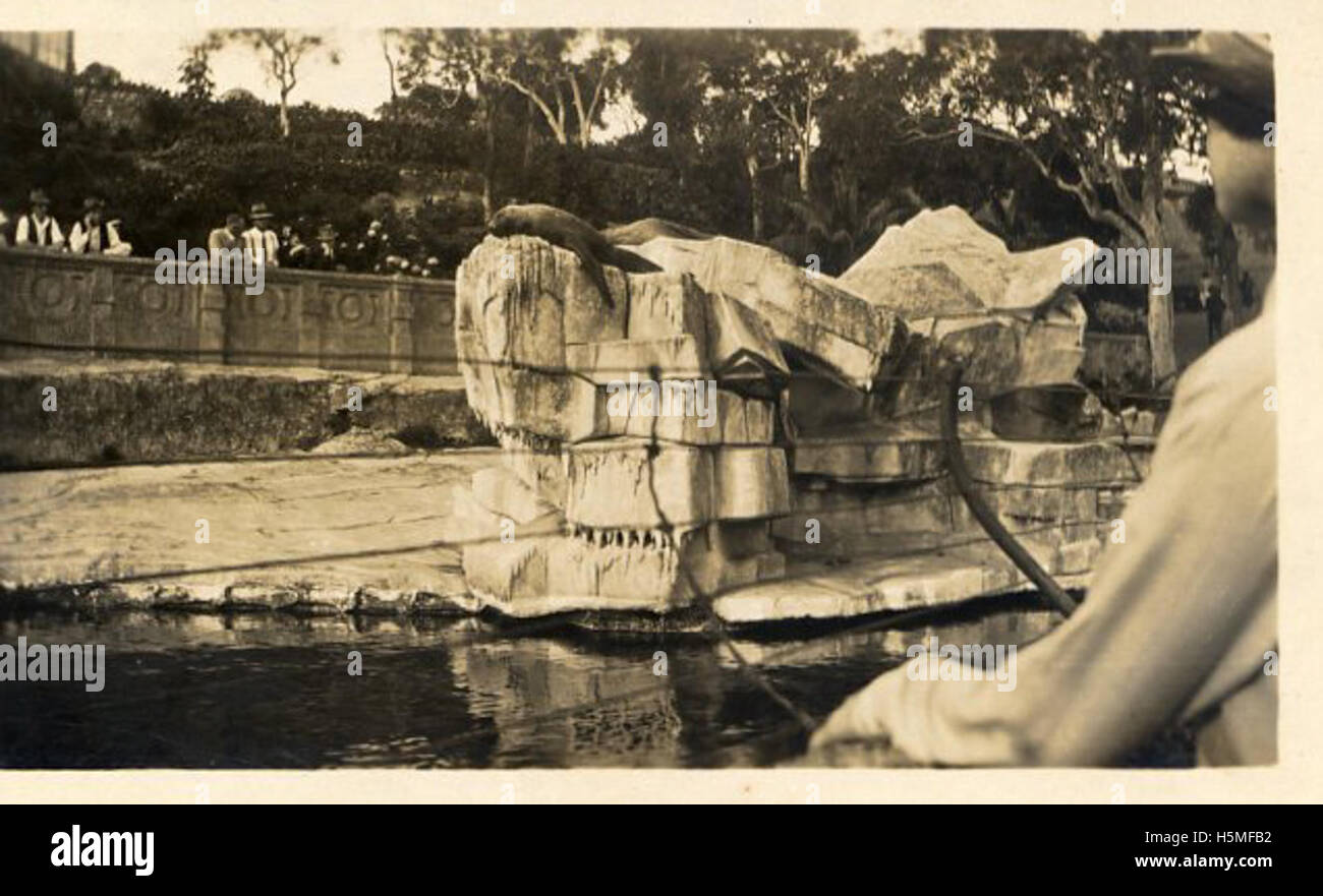 A photograph from 1937 showing the Tarong Park Zoo, capturing the ...