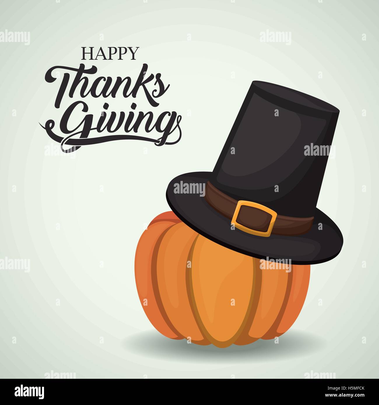 Pumpkin and hat of Thanks given design Stock Vector Image & Art - Alamy