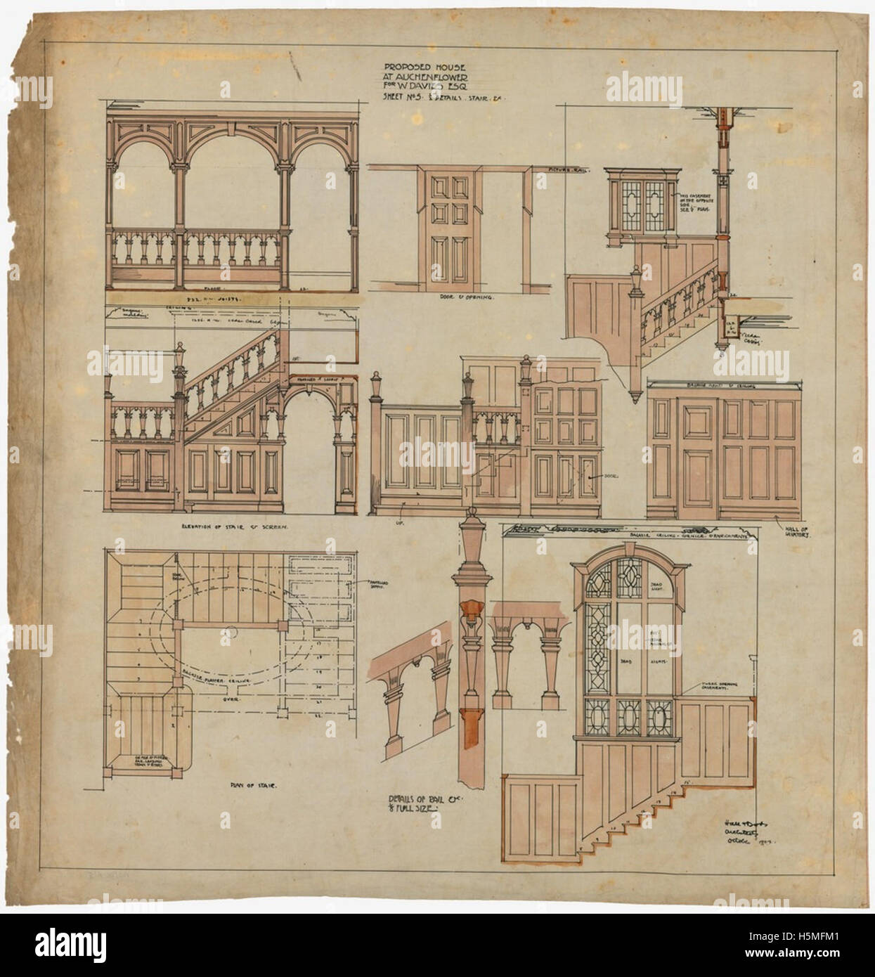 Architectural plan outlines layout hi-res stock photography and images ...