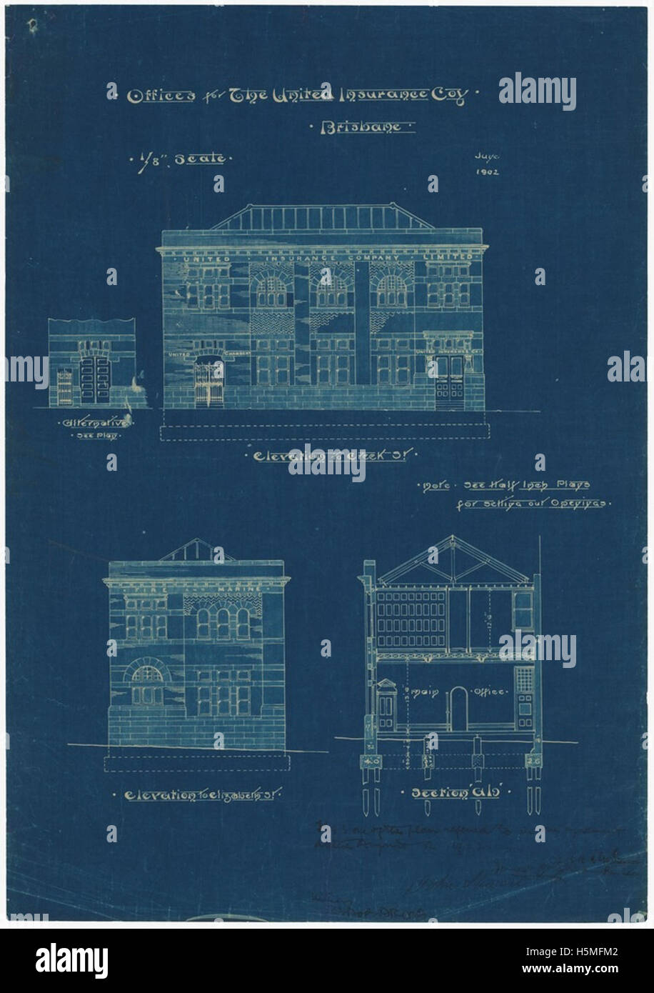This architectural drawing, dated June 1902, depicts the design of the ...