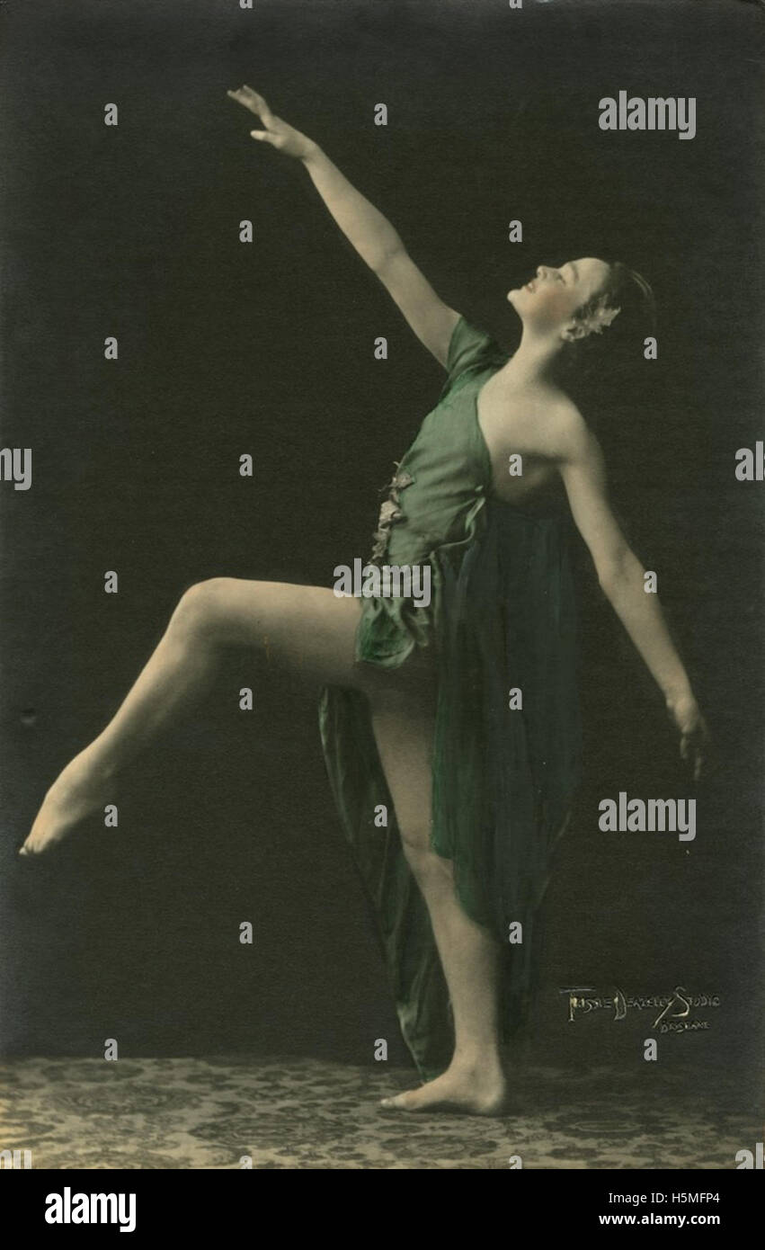 This studio portrait features ballet dancer Judy Avery, captured in a ...
