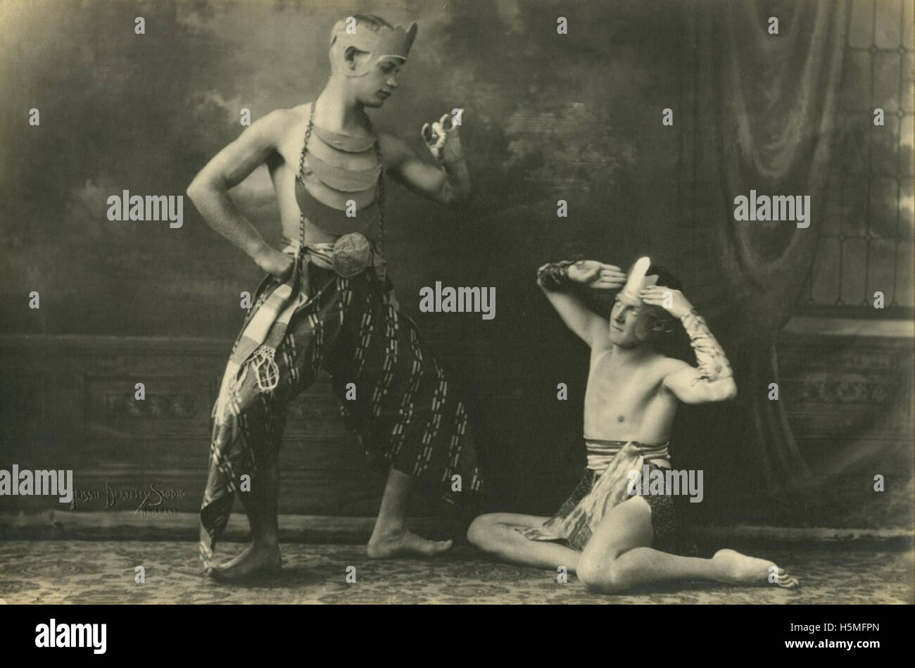 Dancers Budge Gill and Robert Henderson are captured striking a pose ...