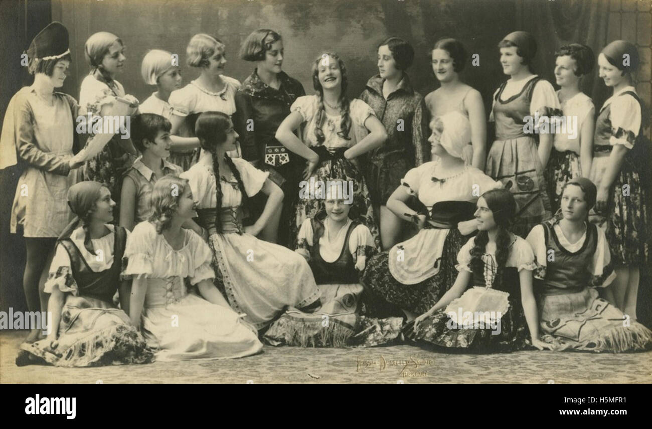 A photograph of cast members from the 1931 production of 'In Time of ...